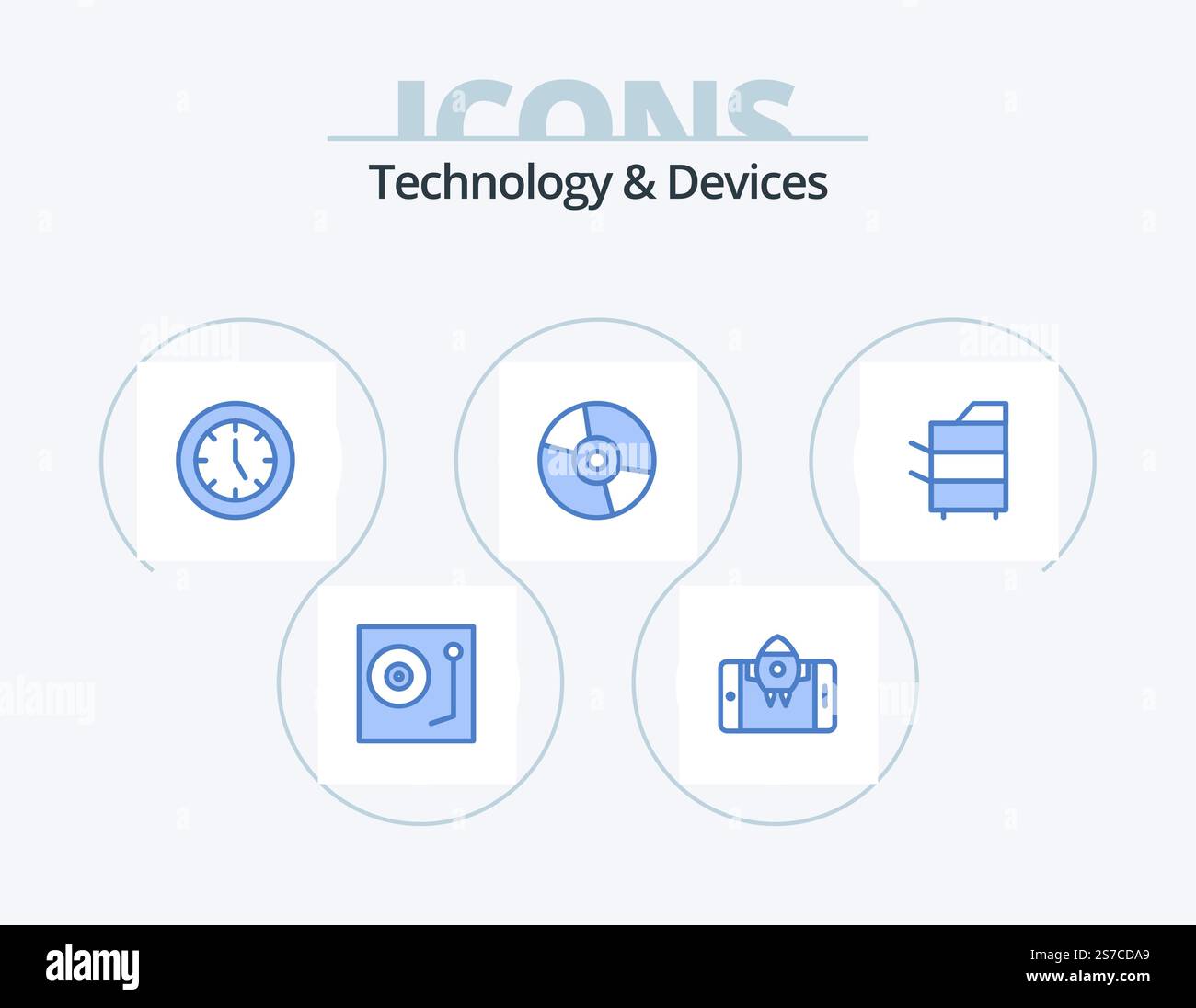 Devices Blue Icon Pack 5 Icon Design. products. disc. start. devices ...