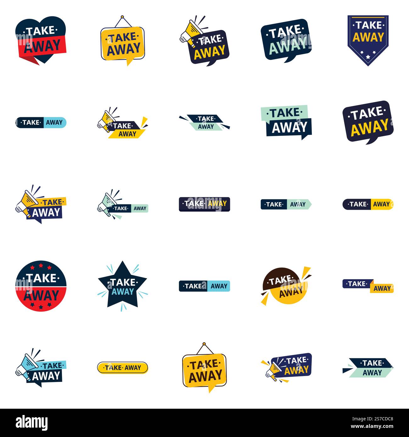 25 Versatile Vector Designs in the Take Away Pack Perfect for Food ...