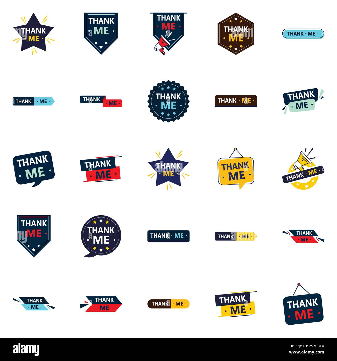 25 Professional Thank Me Banners to Show Gratitude Stock Vector Image ...