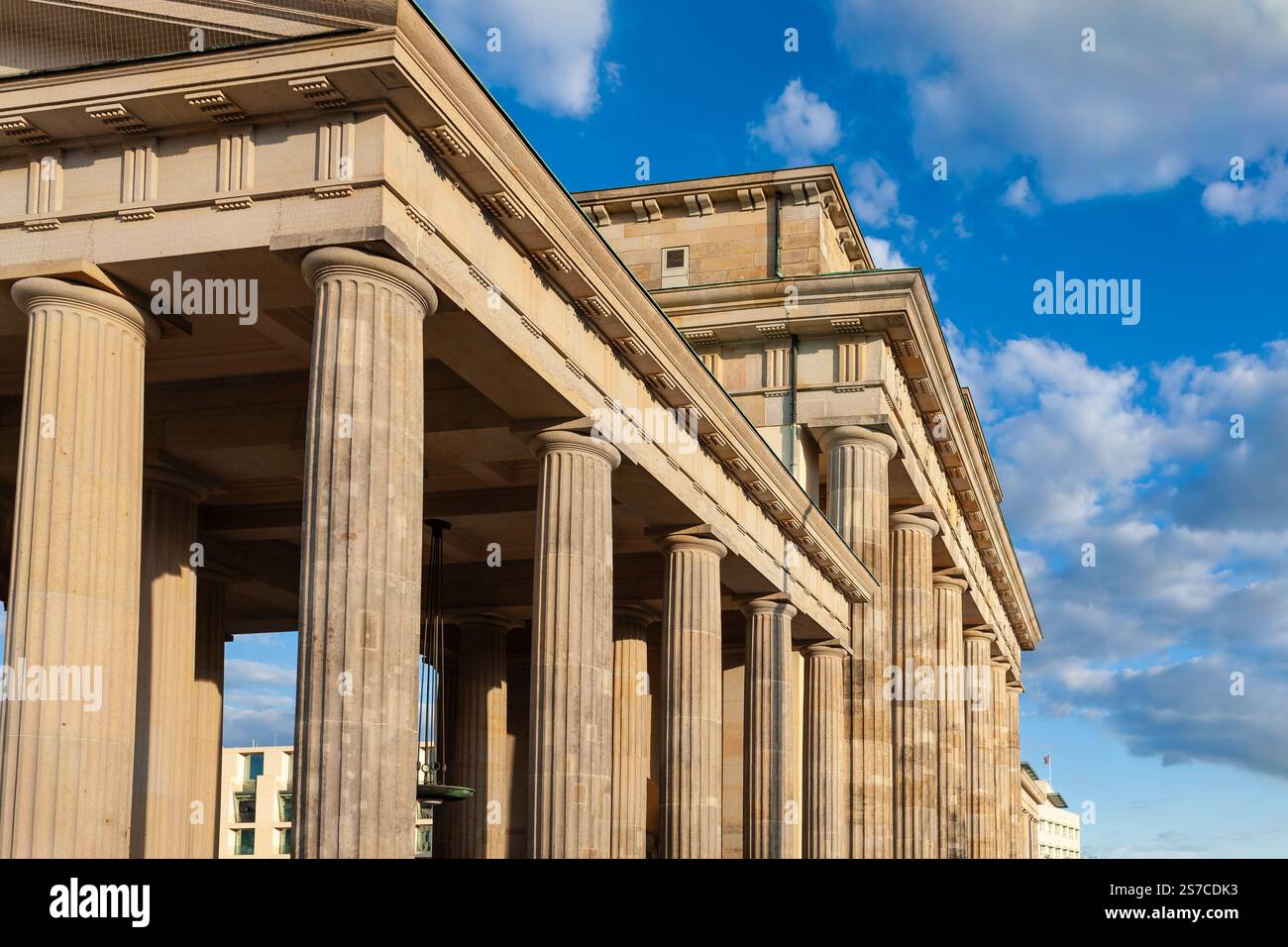 Classical columns along the Brandenburg Gate, Berlin, Germany. Doric ...