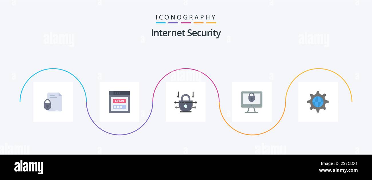 Internet Security Flat 5 Icon Pack Including security. lock. web ...