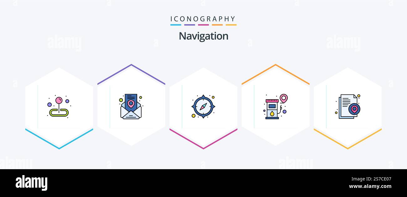 Navigation 25 FilledLine icon pack including location. pin. compass ...