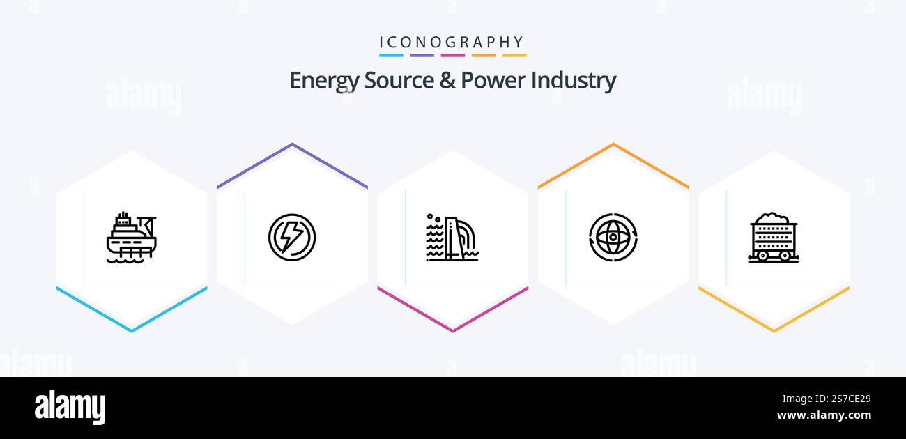 Energy Source And Power Industry 25 Line icon pack including connect ...