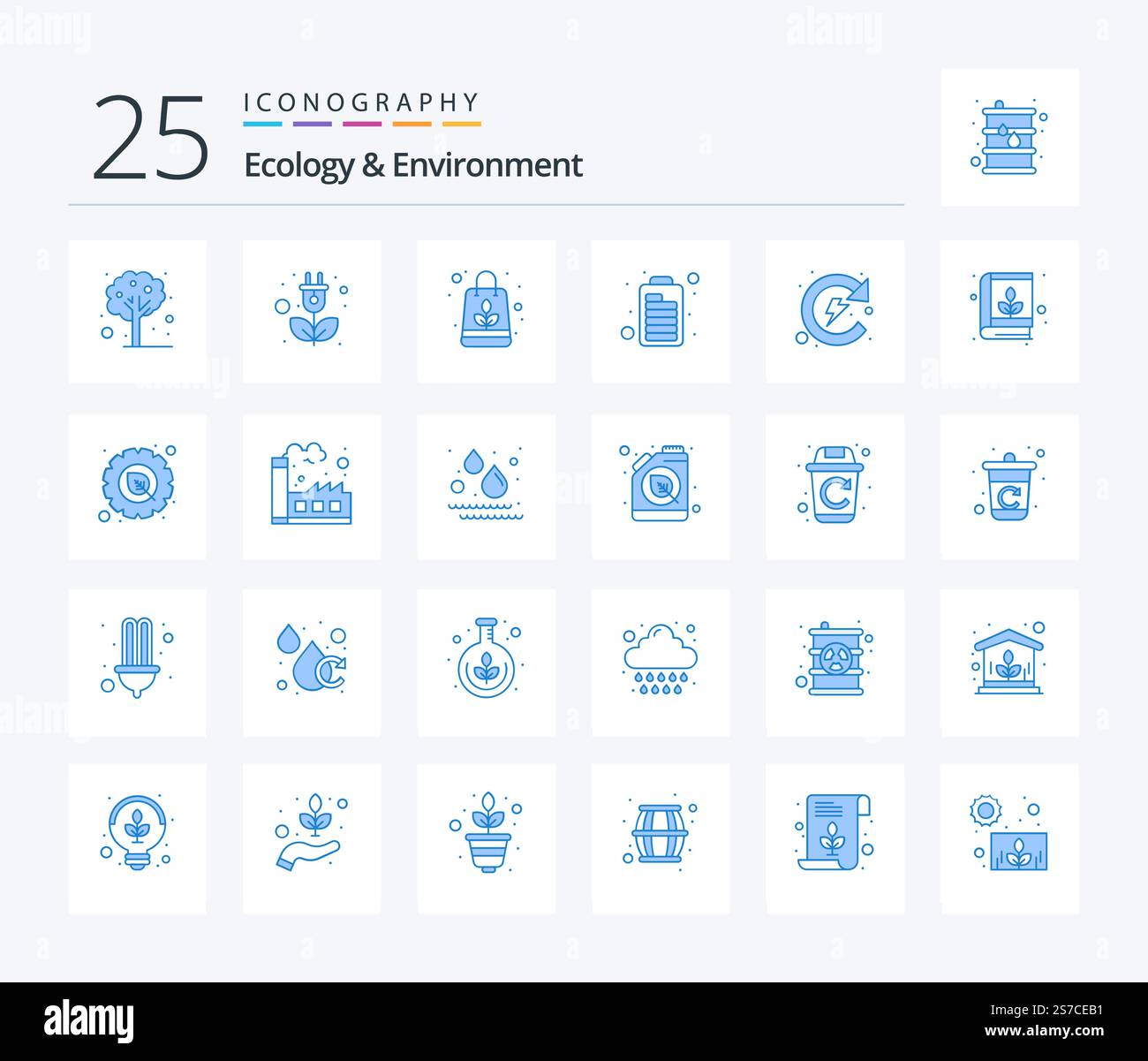 Ecology And Environment 25 Blue Color icon pack including energy ...
