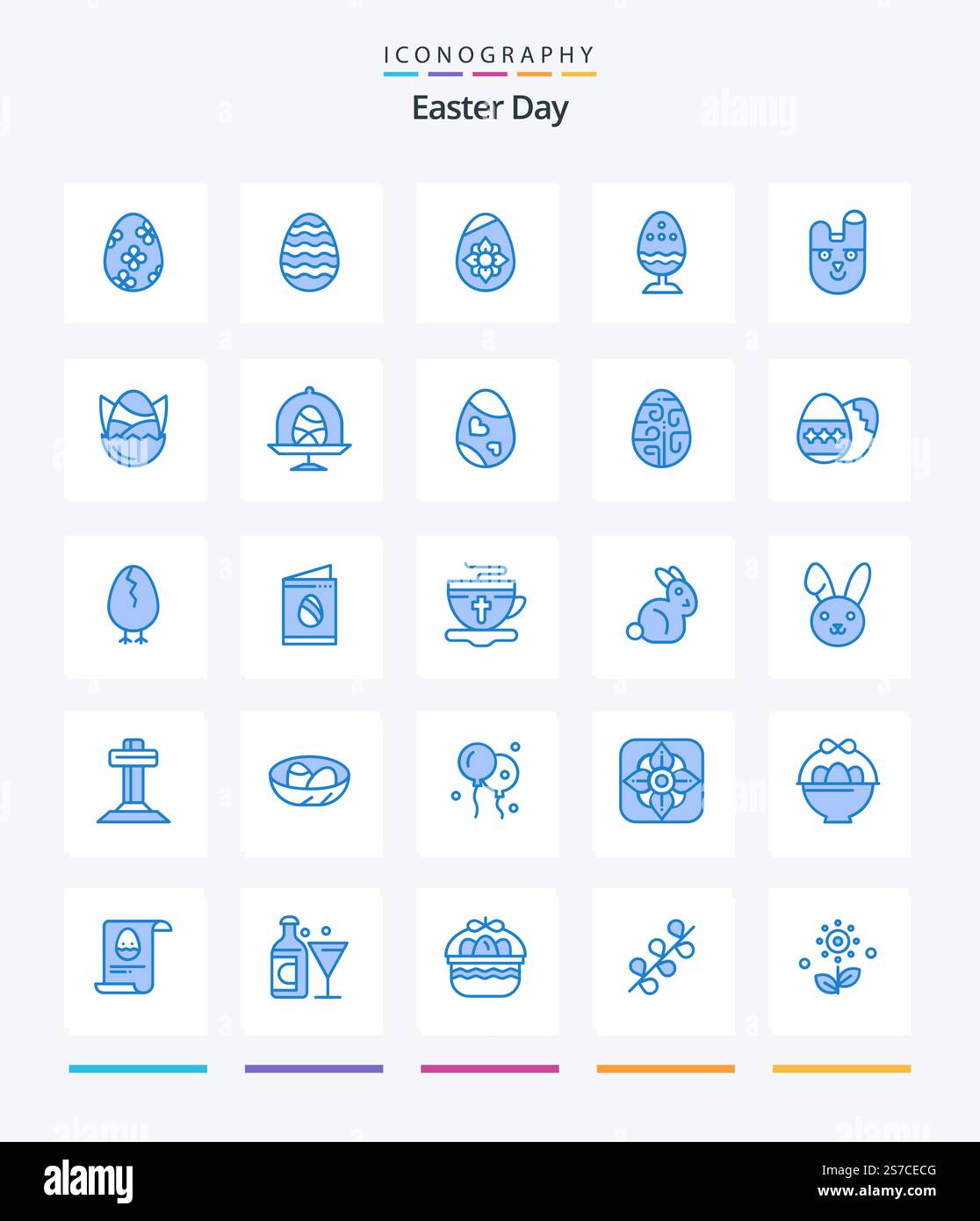 Creative Easter 25 Blue icon pack Such As happy. easter. food. chicken ...
