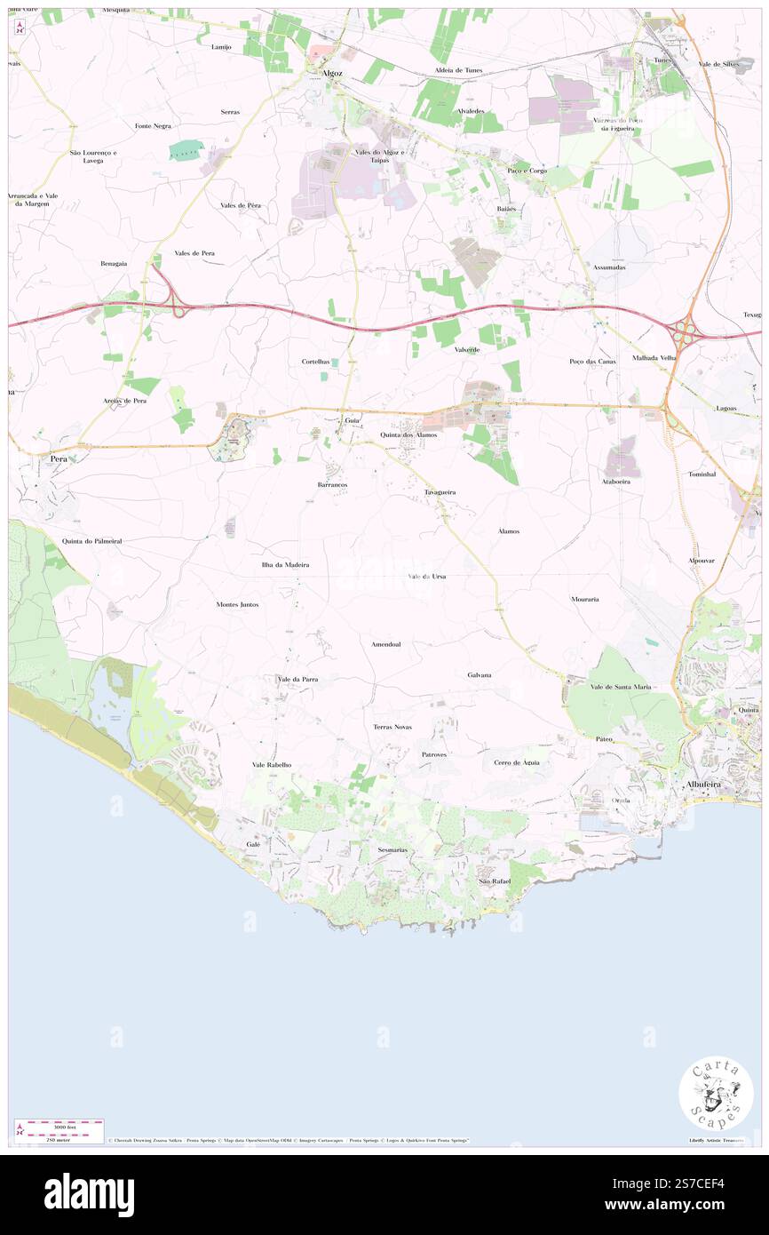 Guia, Albufeira, PT, Portugal, Faro, N 37 6' 36'', S 8 17' 30'', map ...