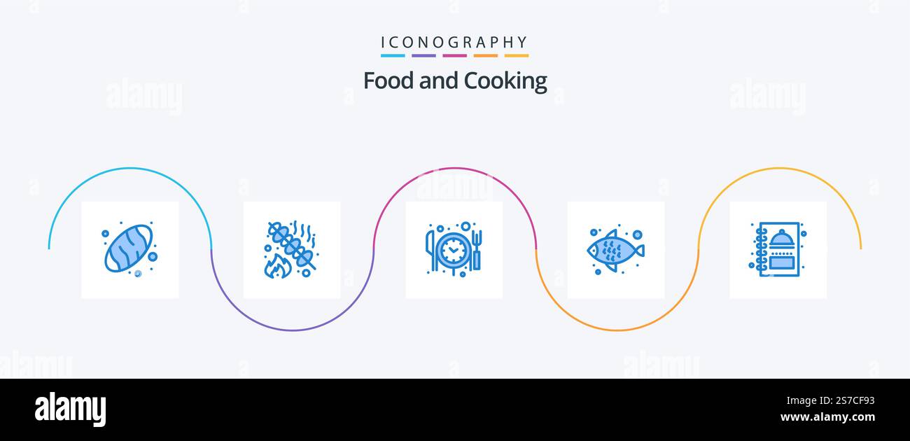 Food Blue 5 Icon Pack Including . menu book. reservation. menu. water ...