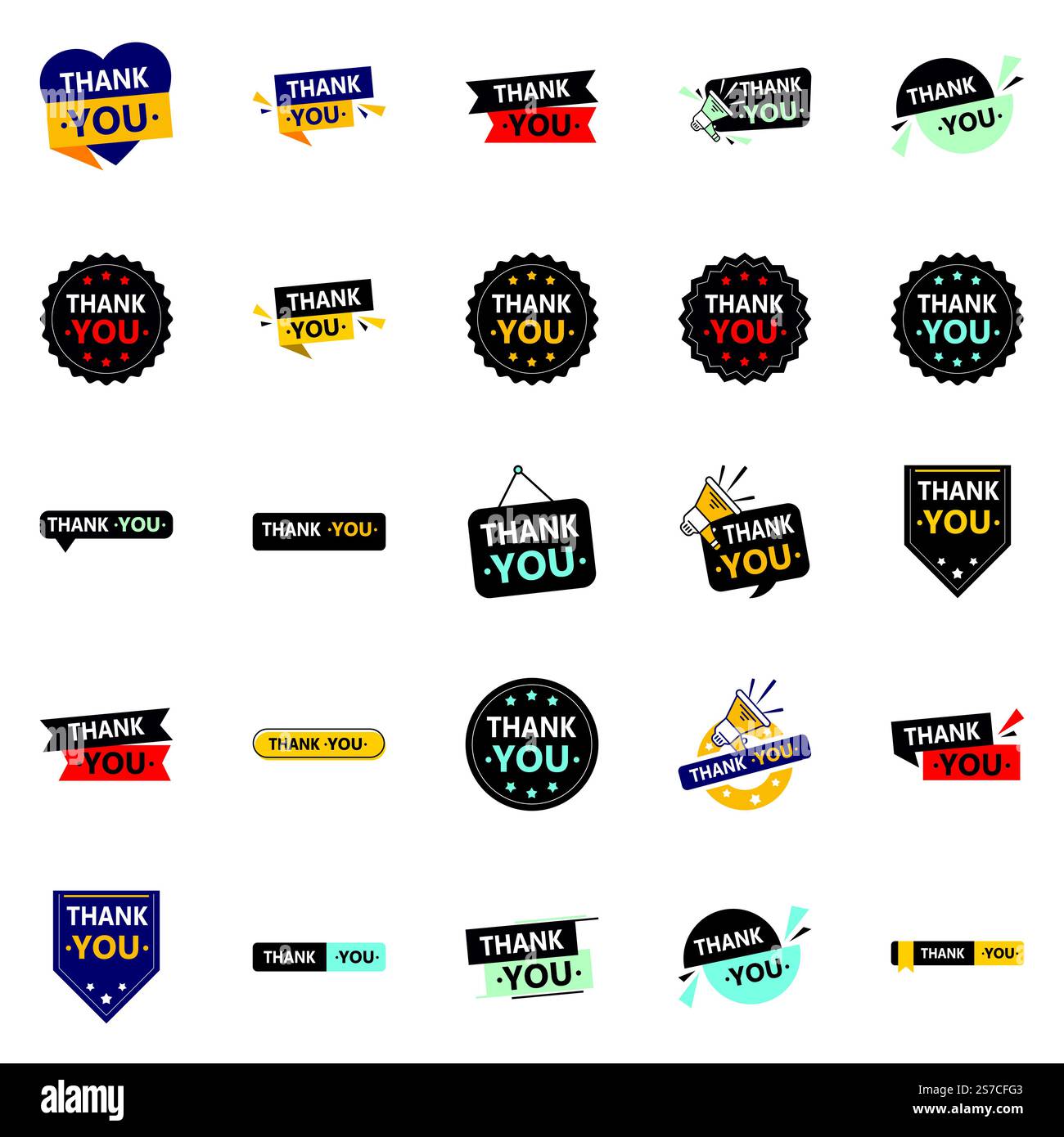 25 Eye catching Vector Icons for Saying Thank You Stock Vector Image ...