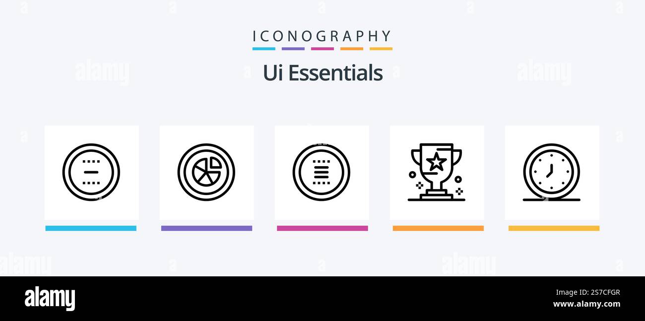 Ui Essentials Line 5 Icon Pack Including global. browser. interface ...