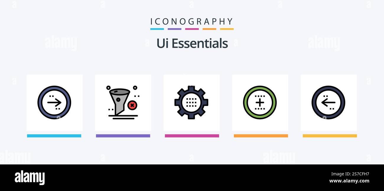 Ui Essentials Line Filled 5 Icon Pack Including interface. add. magnet. up. export. Creative ...