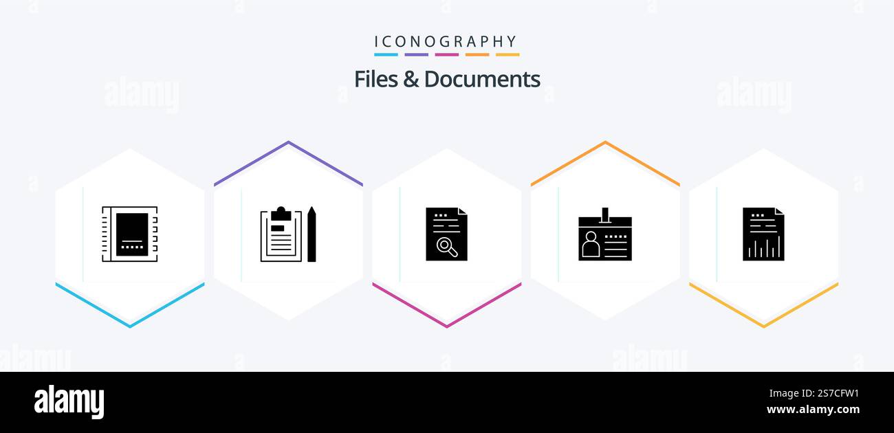 Files And Documents 25 Glyph icon pack including document. badge ...