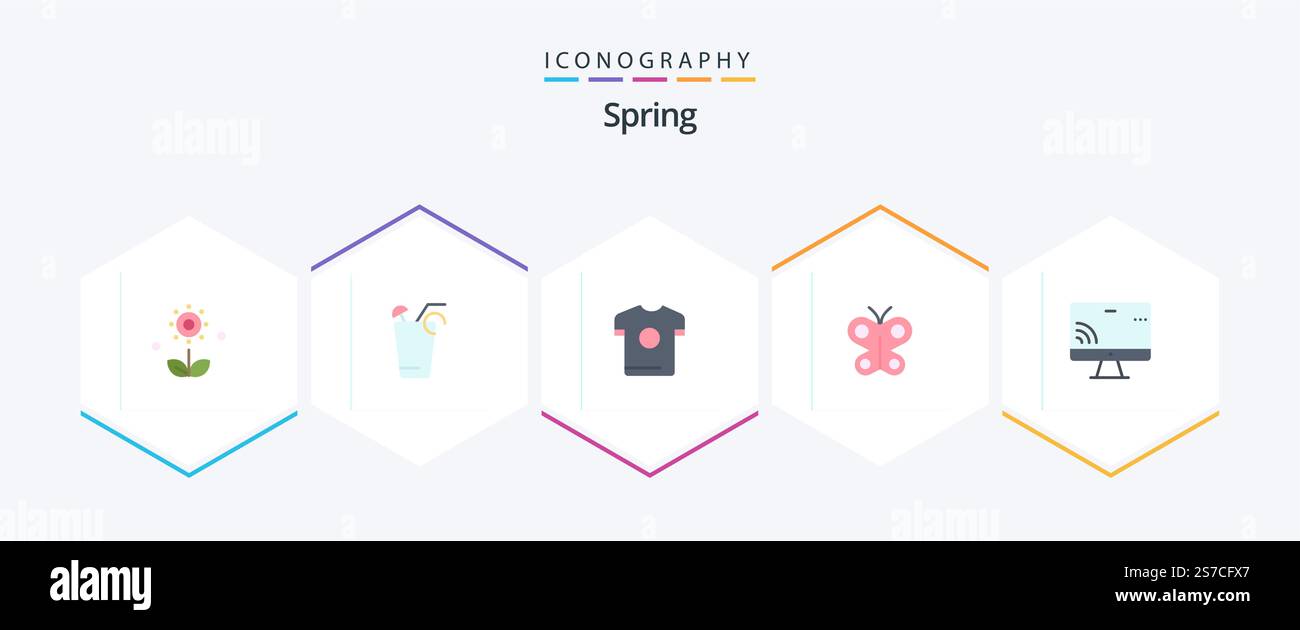 Spring 25 Flat icon pack including screen. insect. spring. fly. spring ...