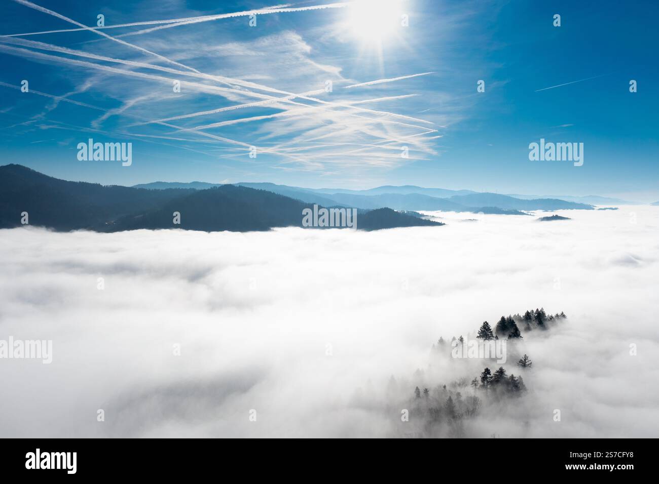Cloud Inversion in the Black Forest Stock Photo - Alamy
