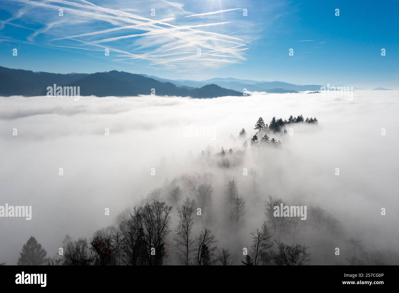 Cloud Inversion in the Black Forest Stock Photo - Alamy