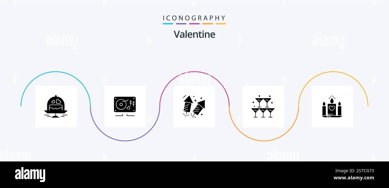 Valentine Glyph 5 Icon Pack Including love. love. music. day. valentine ...