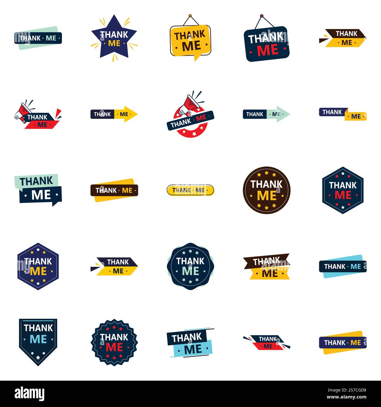 25 Unique Thank Me Banners to Show Your Appreciation Stock Vector Image & Art - Alamy