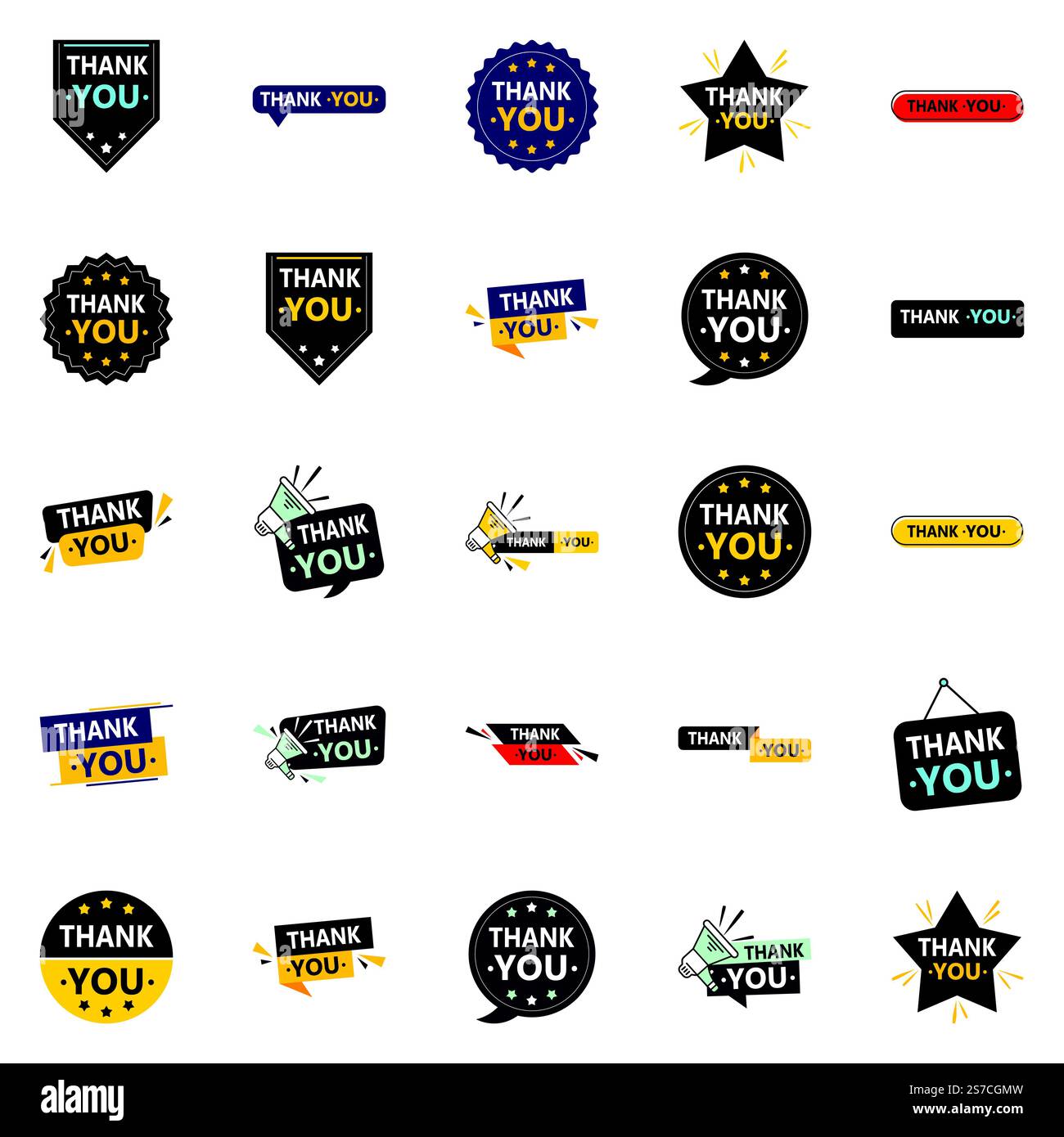 Thank You 25 Fresh Vector Elements for a Modern Twist on Gratitude ...