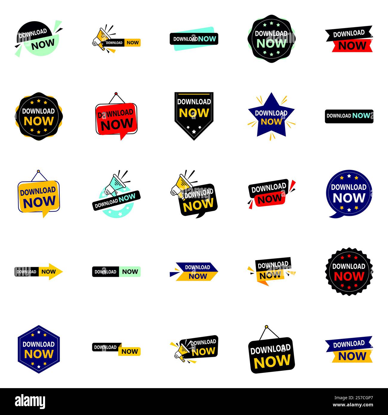 25 Highquality Download Now Banners for Your Storefront Stock Vector ...