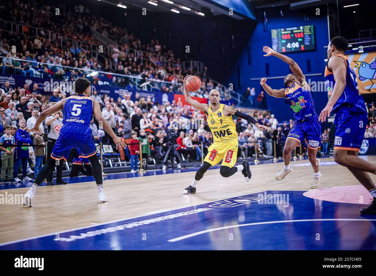 Rostock, Deutschland. 18th Jan, 2025. Geno Crandall, Rostock Seawolves ...