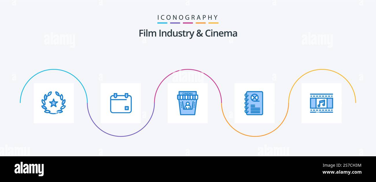 Cenima Blue 5 Icon Pack Including film. book. cinema. movie. cinema ...