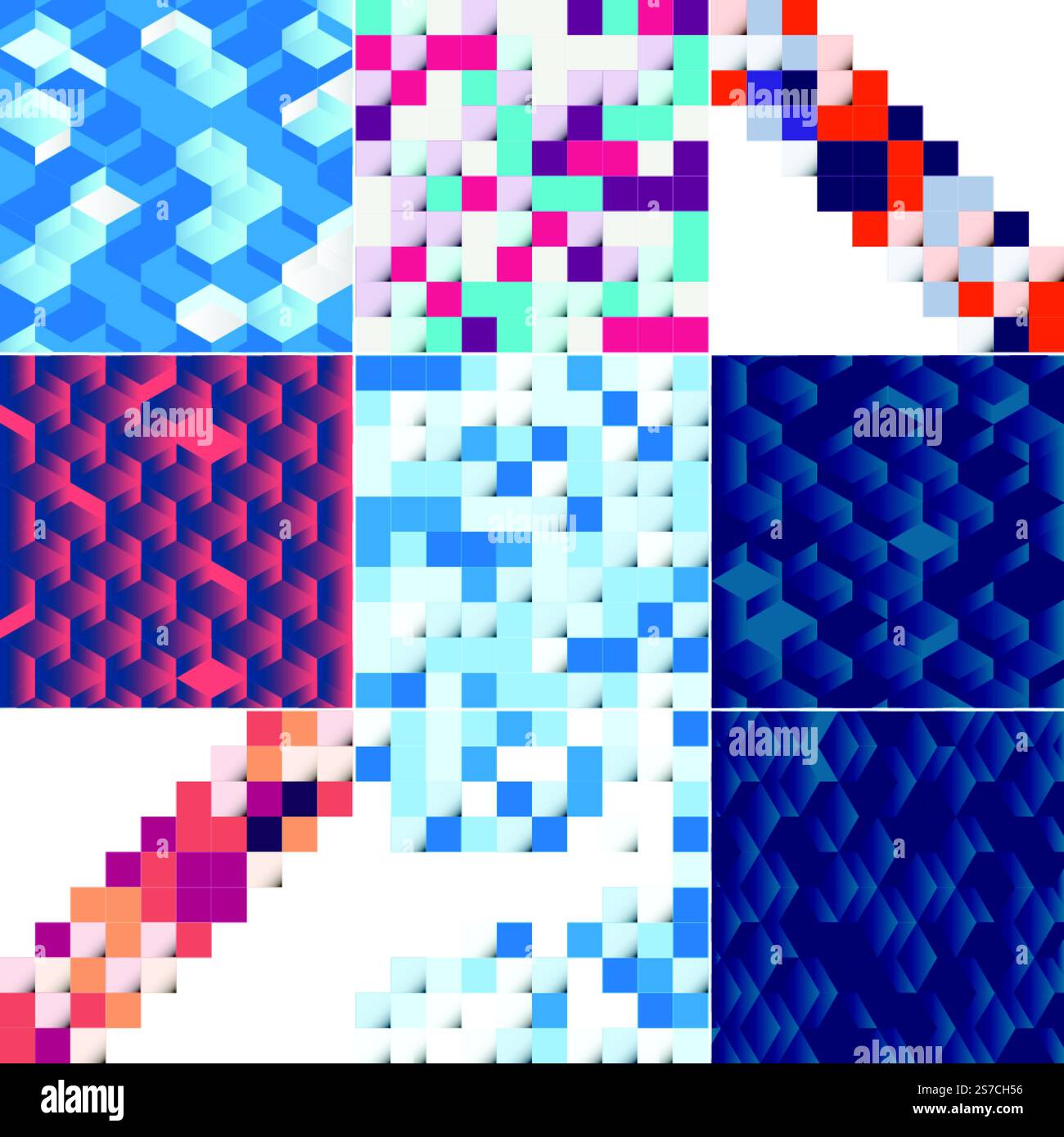 Blue mosaic pattern with a mosaic color gradient vector illustration ...