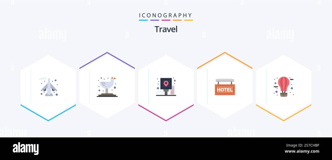 Travel 25 Flat icon pack including flying. air. navigation. rest ...