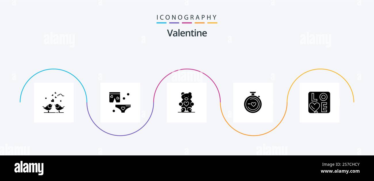 Valentine Glyph 5 Icon Pack Including hearts. day. love. valentines ...