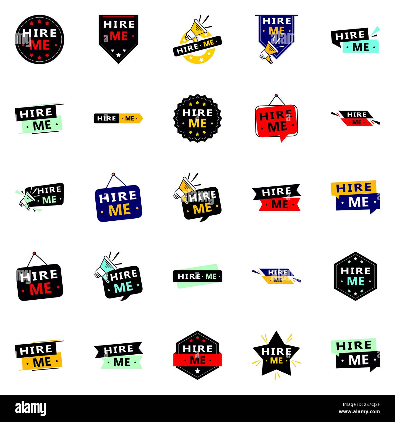 25 Creative Hire Me Banners to Show Your Skills Stock Vector Image ...