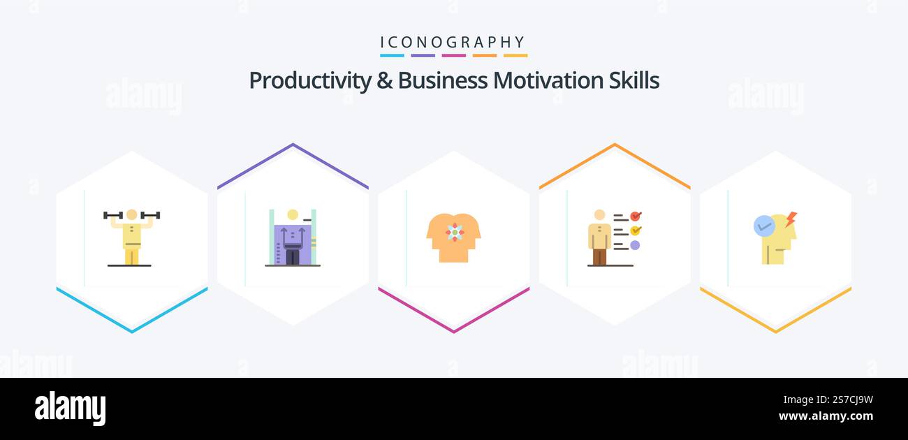 Productivity And Business Motivation Skills 25 Flat icon pack including ...
