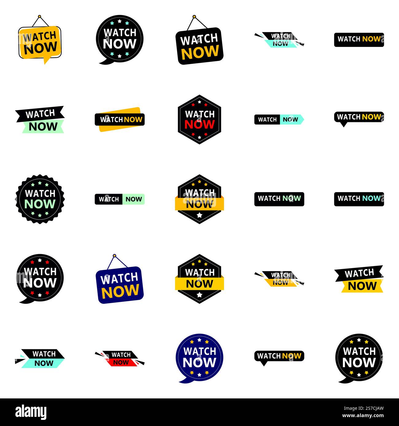 25 Impressive Watch Now Banners to Help You Stand Out Stock Vector ...