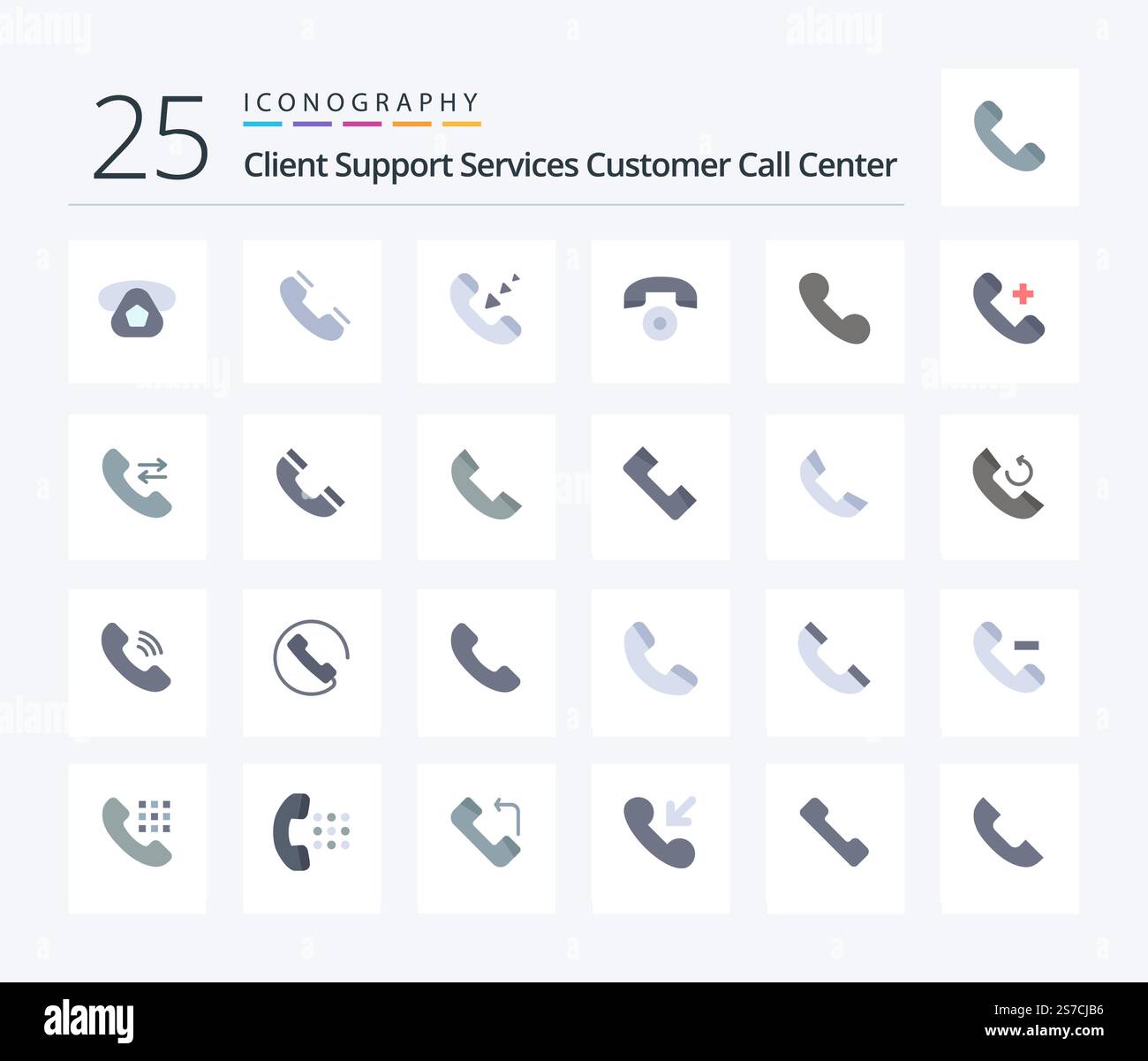 Call 25 Flat Color icon pack including incoming. phone. ring. call ...