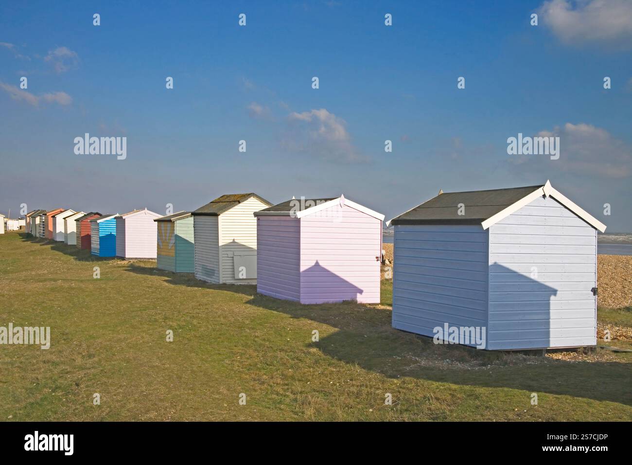 beach huts at littlestone on sea on the kent coast Stock Photo - Alamy