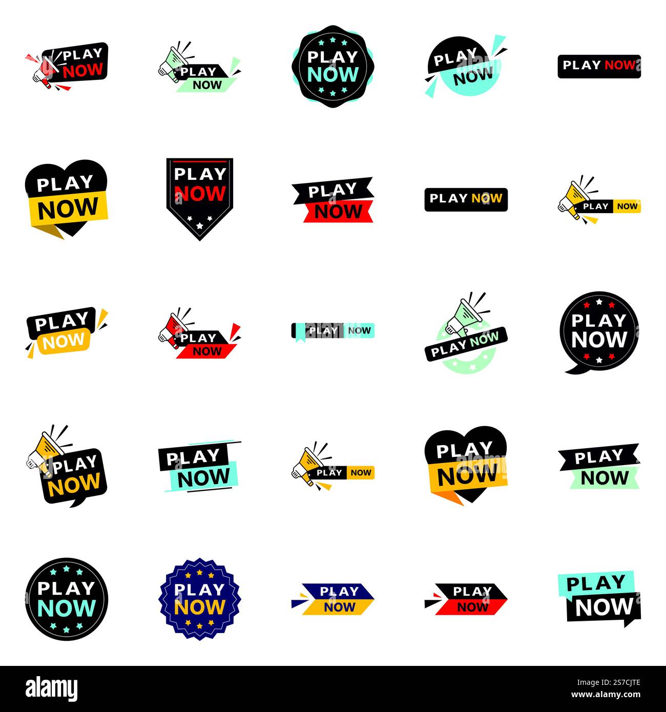 25 Creative Play Now Banners to Help You Stand Out Stock Vector Image ...