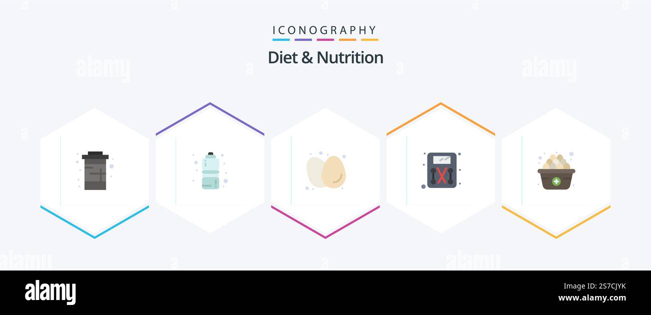 Diet And Nutrition 25 Flat icon pack including diet. scale. water. diet ...