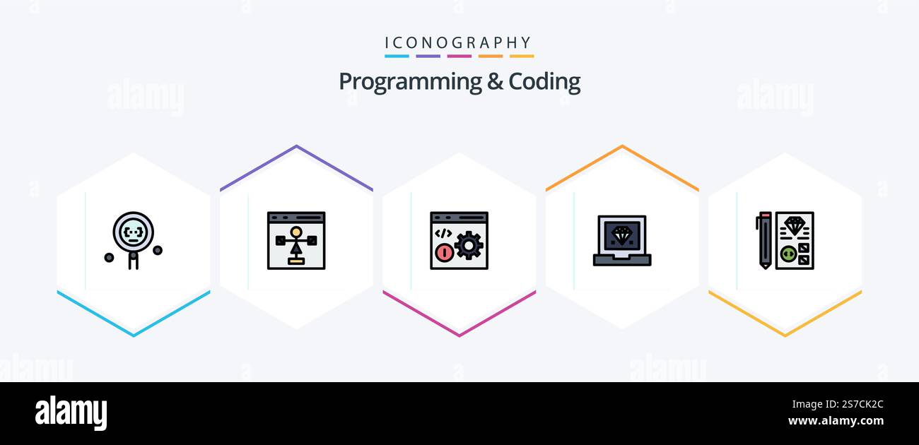 Programming And Coding 25 FilledLine icon pack including development ... Programming And Coding 25 FilledLine icon pack including development ...