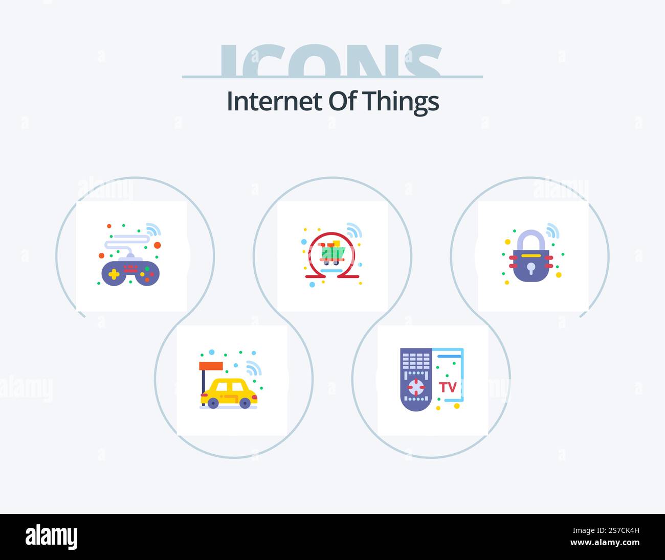 Internet Of Things Flat Icon Pack 5 Icon Design. smart. house. controls ...