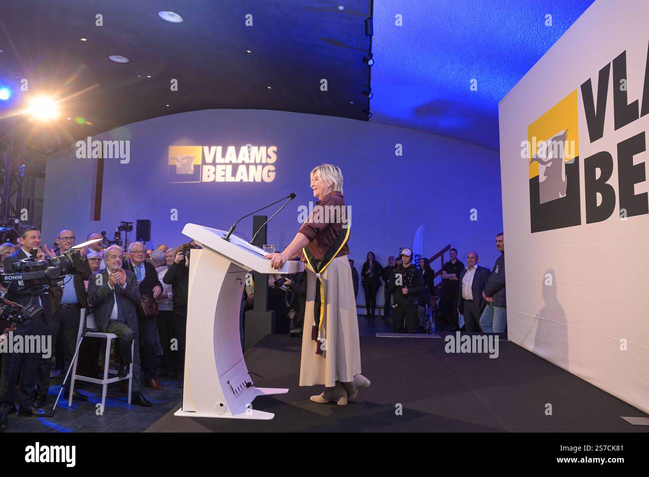 Ranst alderman Christel Engelen (Vlaams Belang) is pictured during the ...