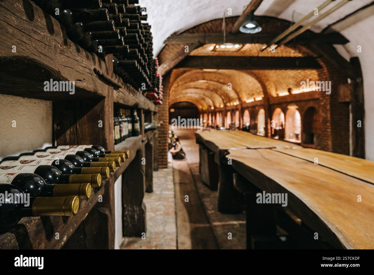 Khareba Winery’s tunnel in Kvareli, Kakheti (Georgia), is a 7.7 km ...