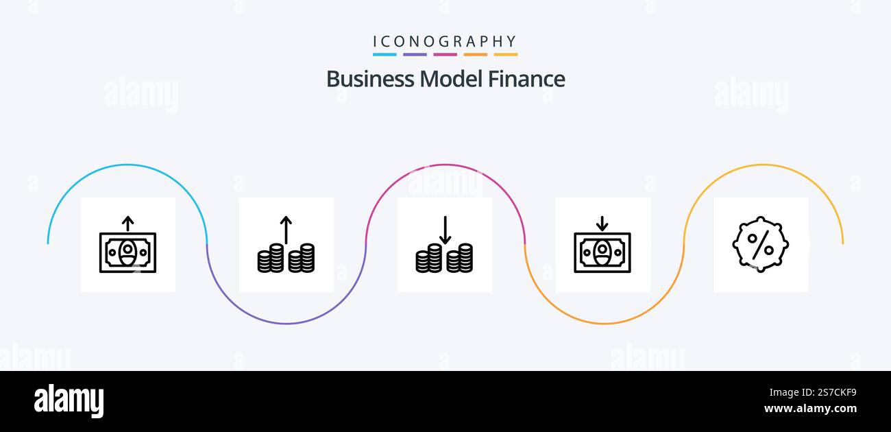 Finance Line 5 Icon Pack Including . money Stock Vector Image & Art - Alamy