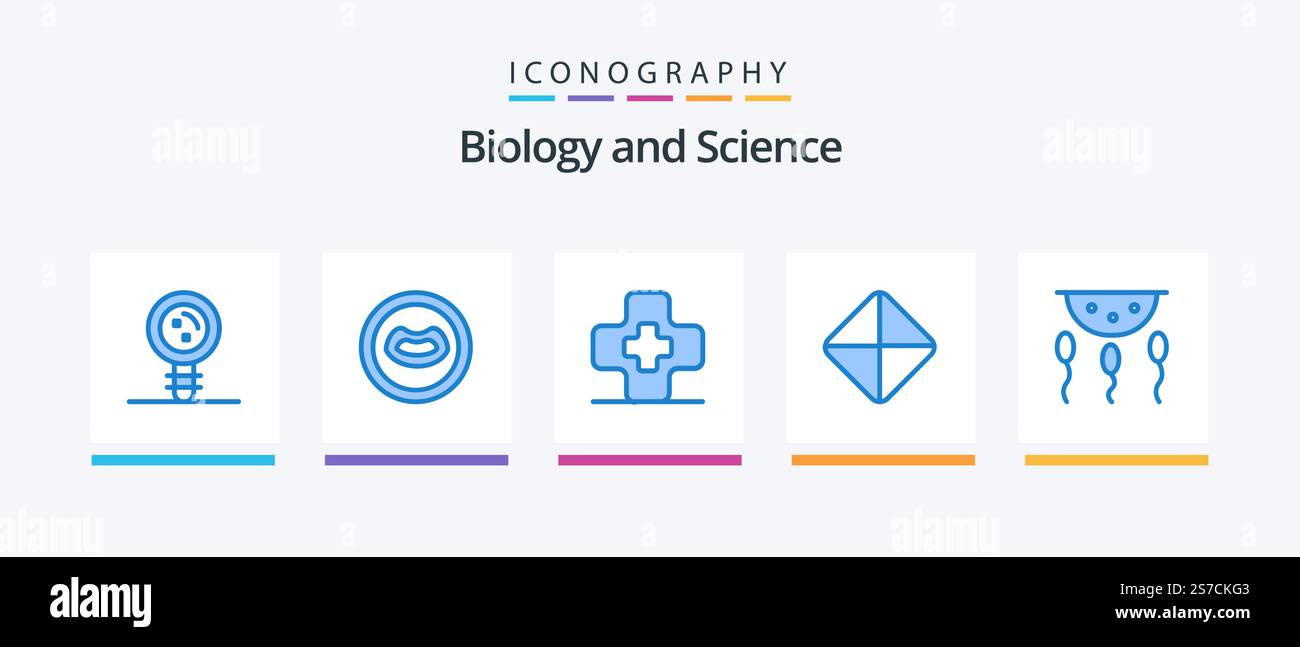 Biology Blue 5 Icon Pack Including laboratory. biology. hospital ...