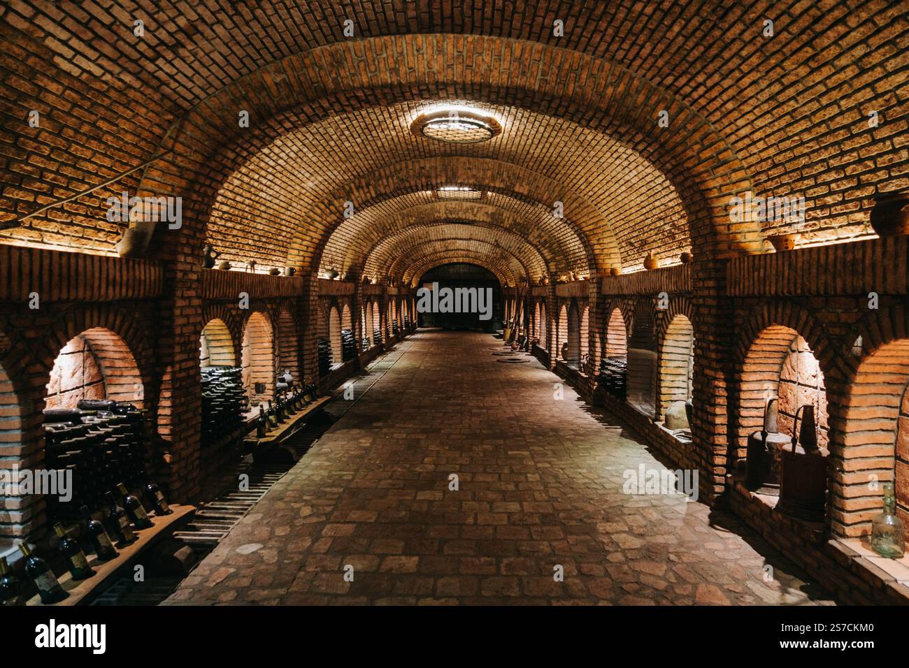 Khareba Winery’s tunnel in Kvareli, Kakheti (Georgia), is a 7.7 km ...