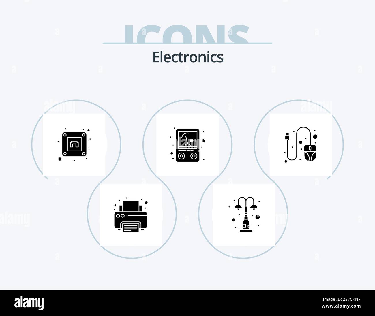 Electronics Glyph Icon Pack 5 Icon Design. scroll. computer. street ...