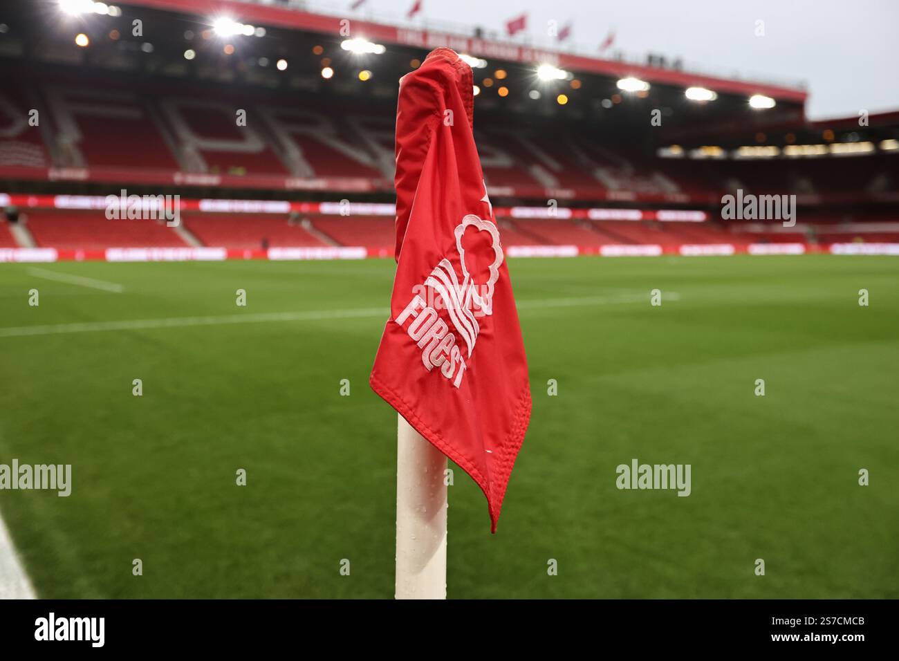The Nottingham Forest corner flag during the Premier League match ...