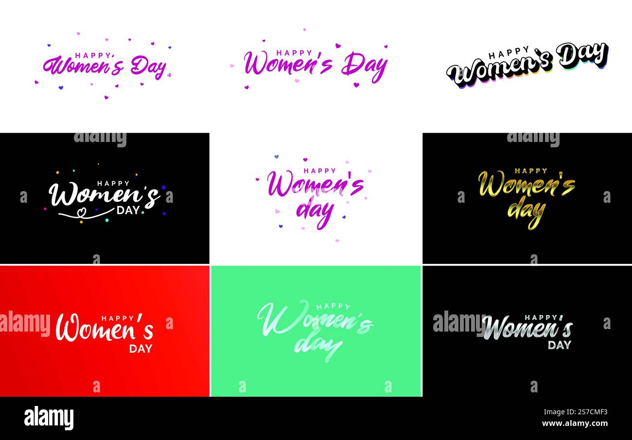 March 8 background with international women’s day floral decorations in ...