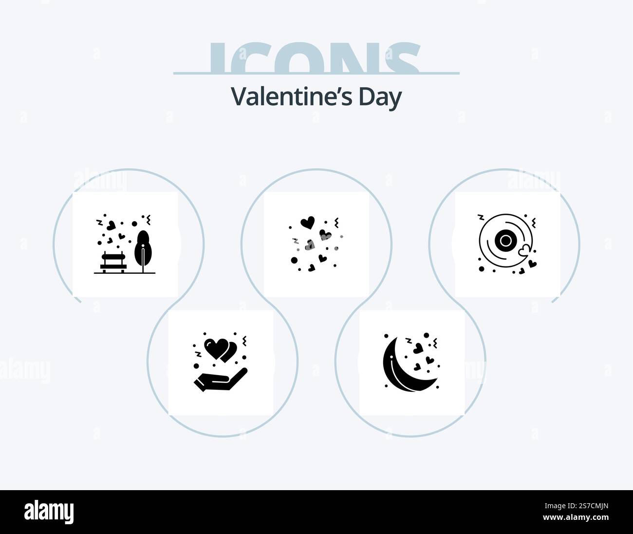 Valentines Day Glyph Icon Pack 5 Icon Design. heart. wedding. love ...