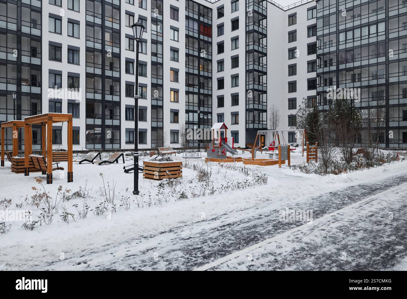Experience a Winter Wonderland in an Urban Environment with a Play Area ...