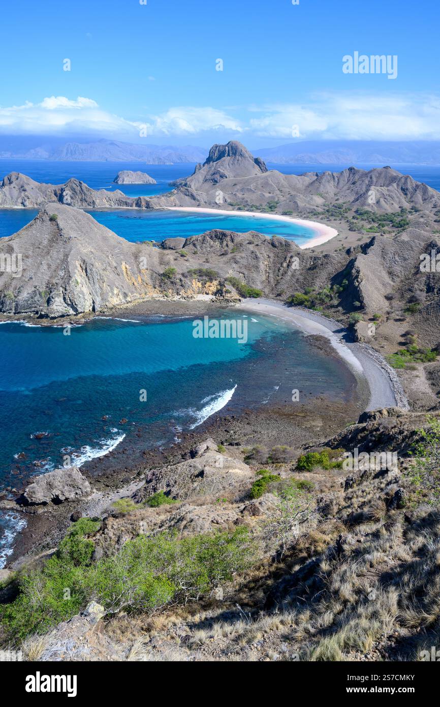 scenic view of Padar Island in a morning from Komodo Island National ...