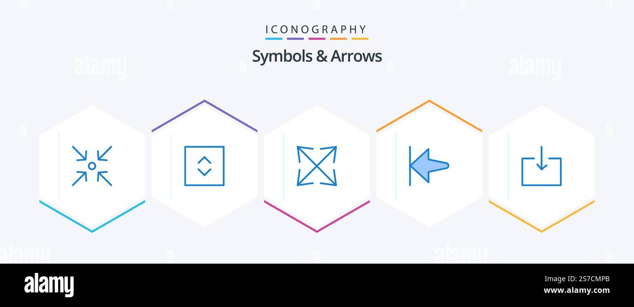 Symbols and Arrows 25 Blue icon pack including . . zoom. import. arrow ...