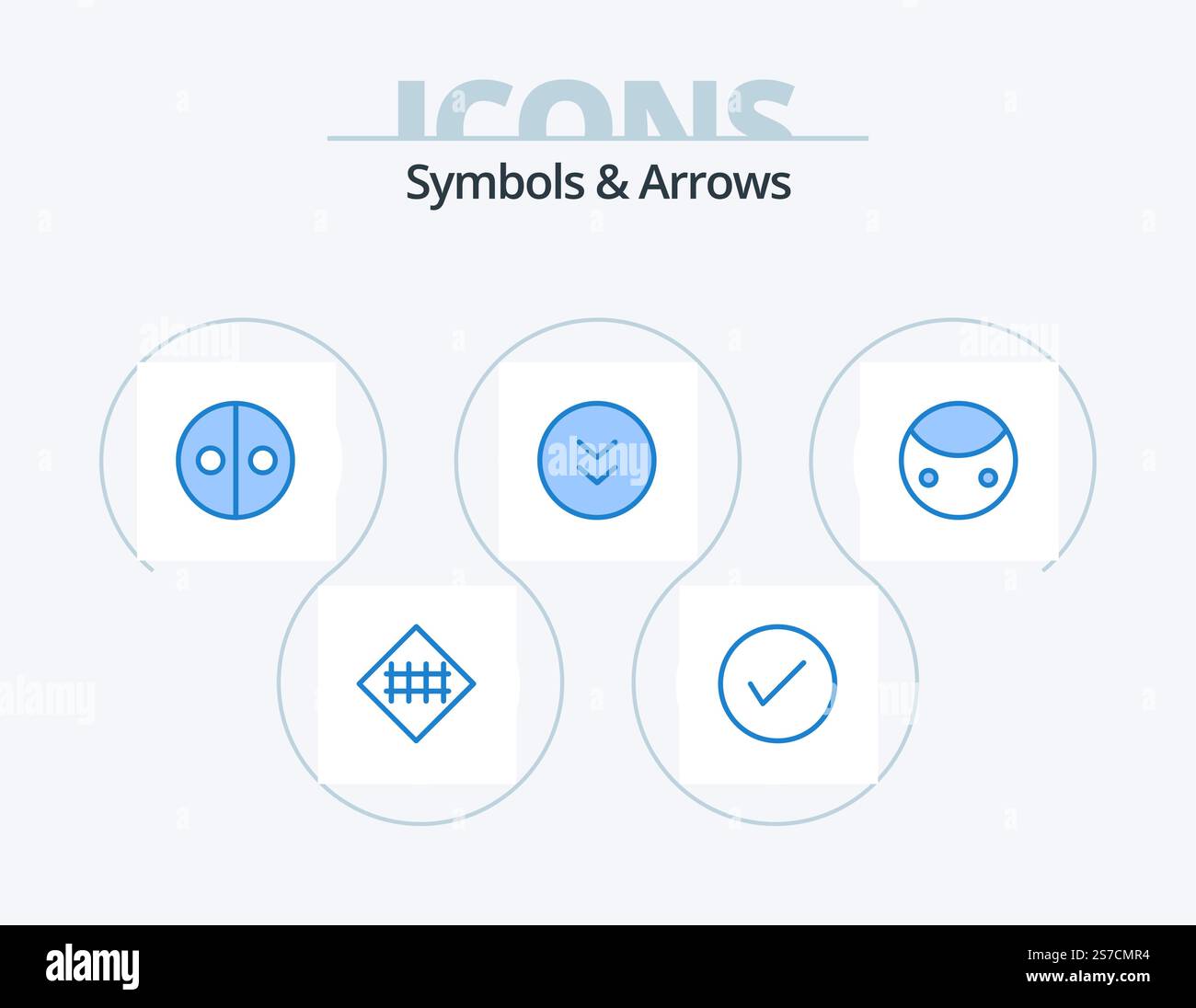 Symbols and Arrows Blue Icon Pack 5 Icon Design. download. circle. okay ...