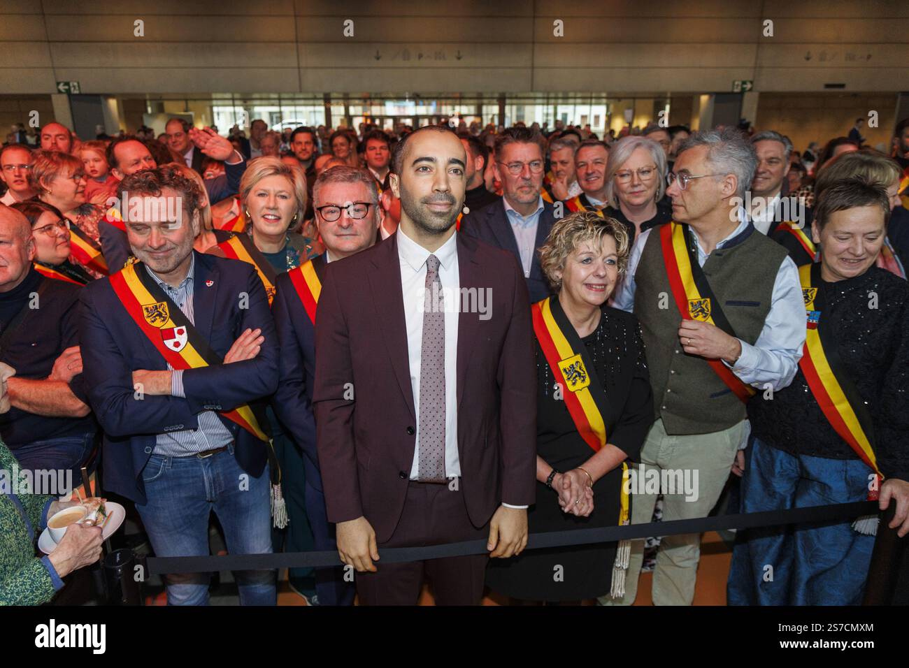 CD&V chairman Sammy Mahdi pictured during the traditional new year's ...